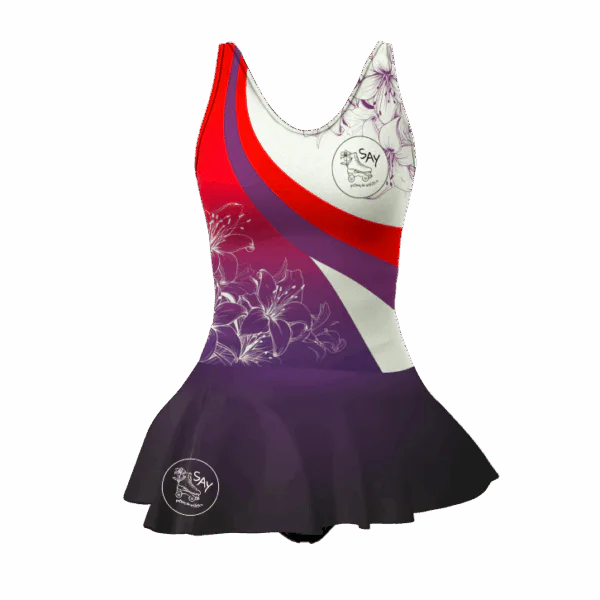 Collant com Saia Say Patinação Artística - Mika Folica